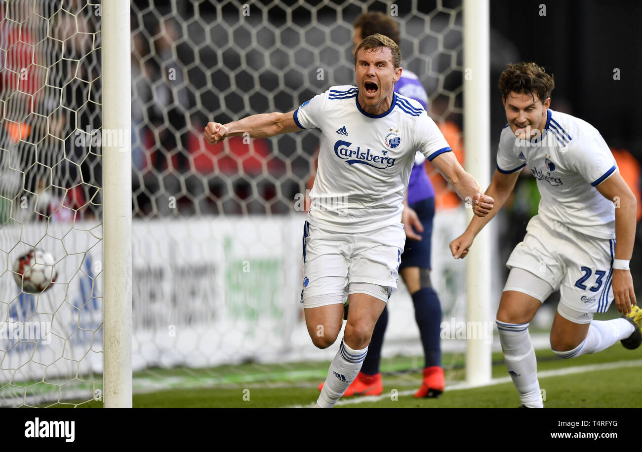 Copenhagen, Denmark. 18th Apr, 2019. Andreas Bjelland, FC Copenhagen ...