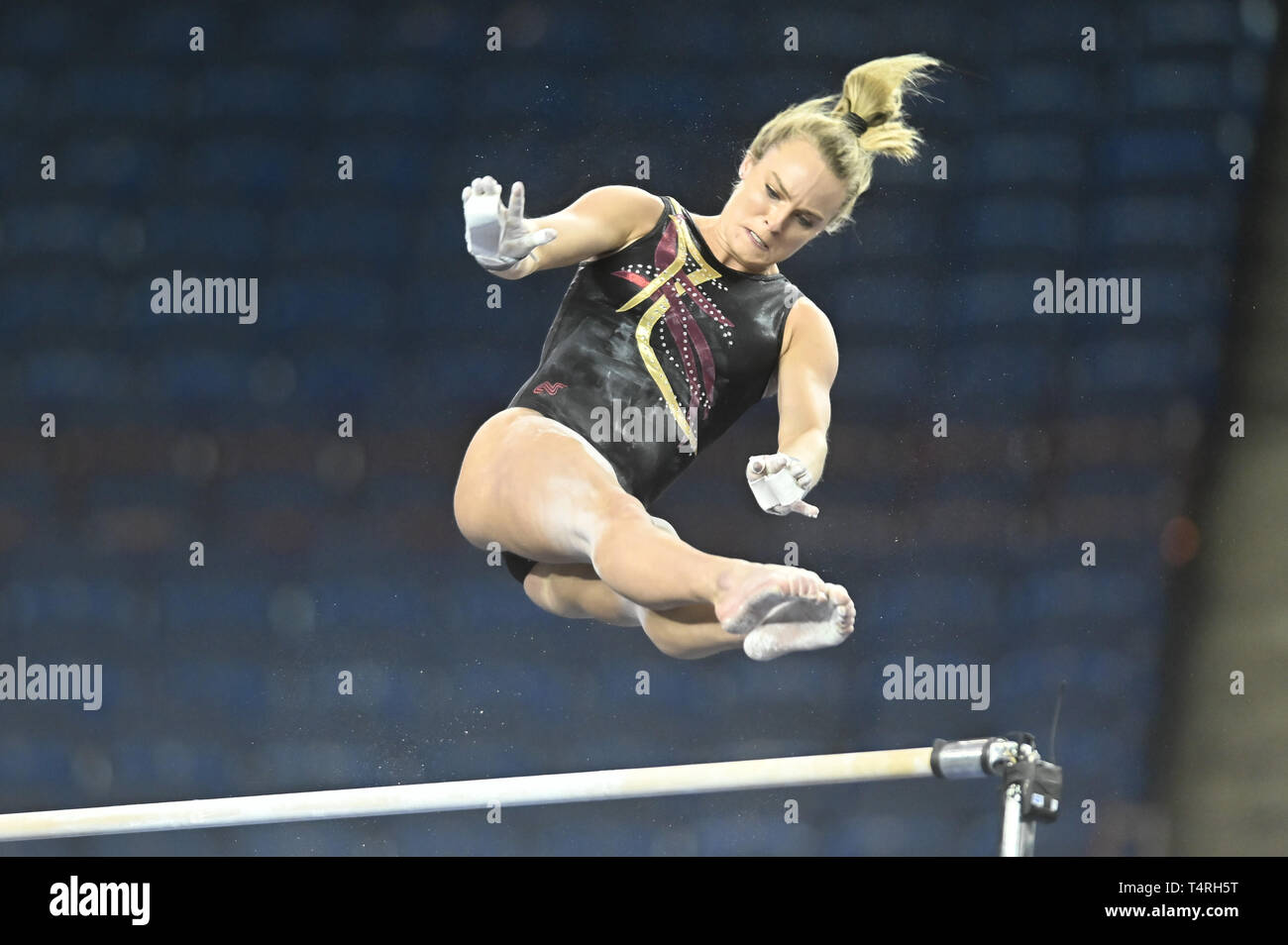 Fort Worth, Texas, USA. 18th Apr, 2019. EMILY GLYNN from the University ...