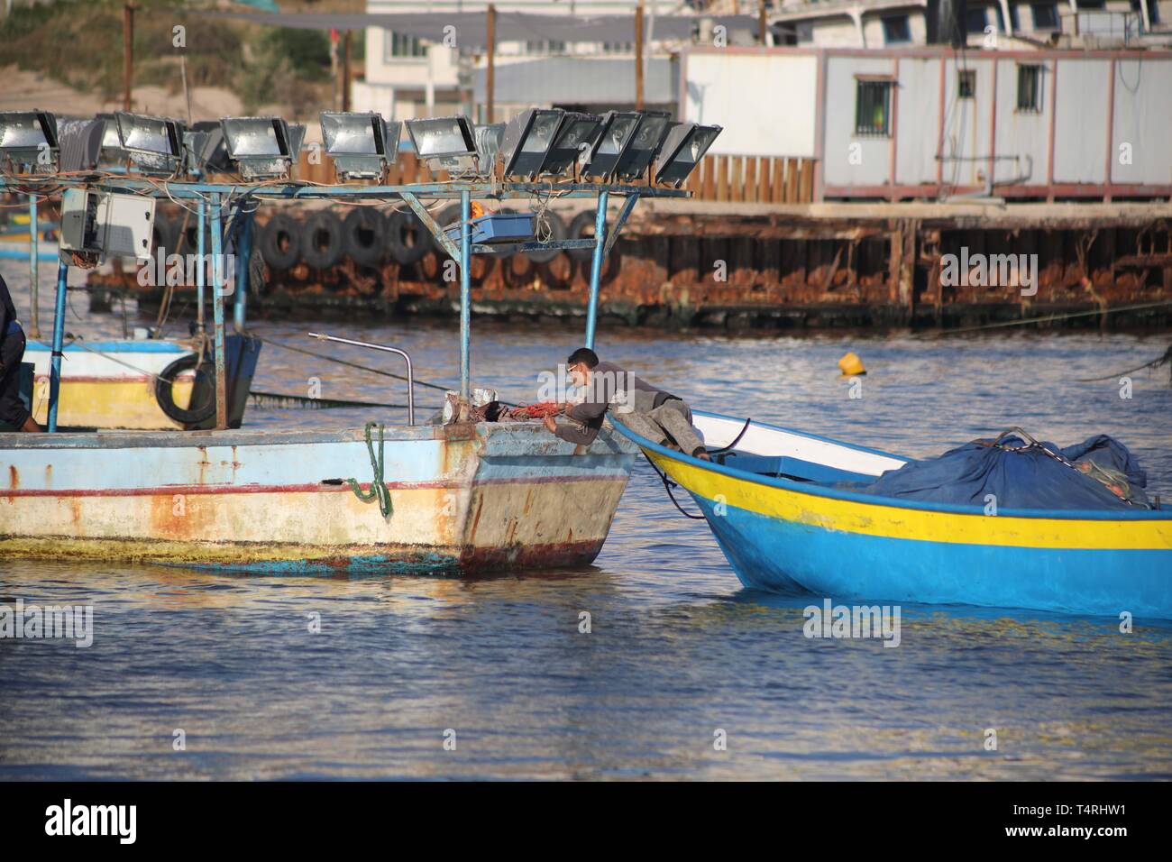 Gaza City, The Gaza Strip, Palestine. 16th Apr, 2019. Gaza city port ...