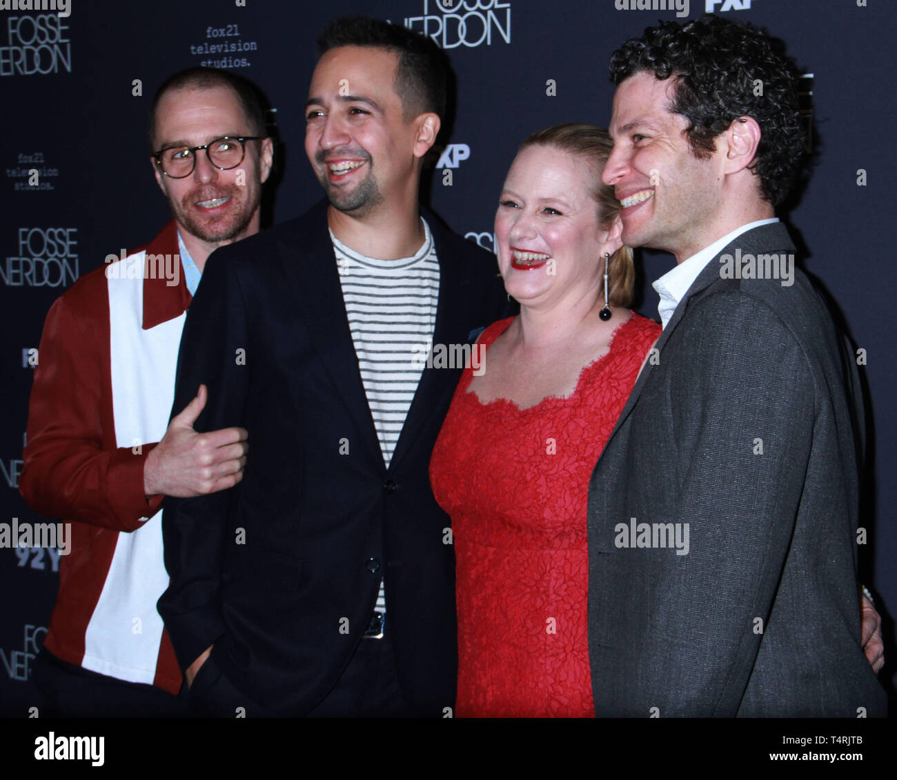 New York, NY, USA. April 18, 2019 Sam Rockwell, Lin-Manuel Miranda ...
