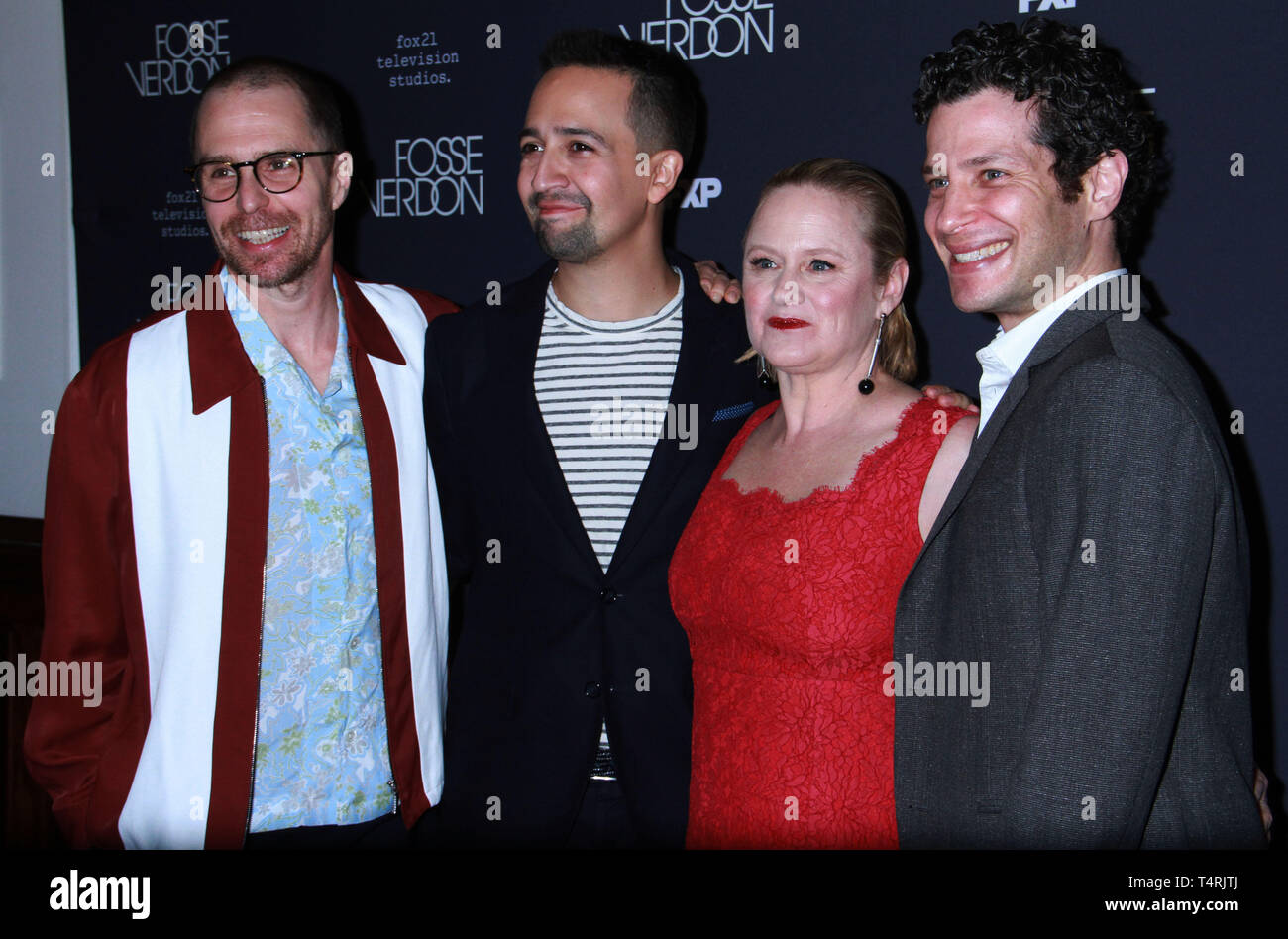 New York, NY, USA. April 18, 2019 Sam Rockwell, Lin-Manuel Miranda ...
