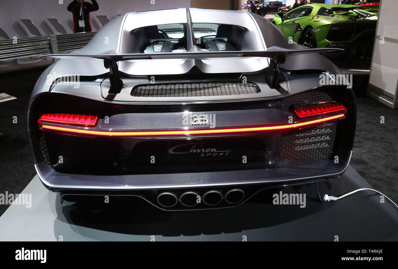 New York City, New York, USA. 18th Apr, 2019. BUGATTI CHIRON SPORT ...