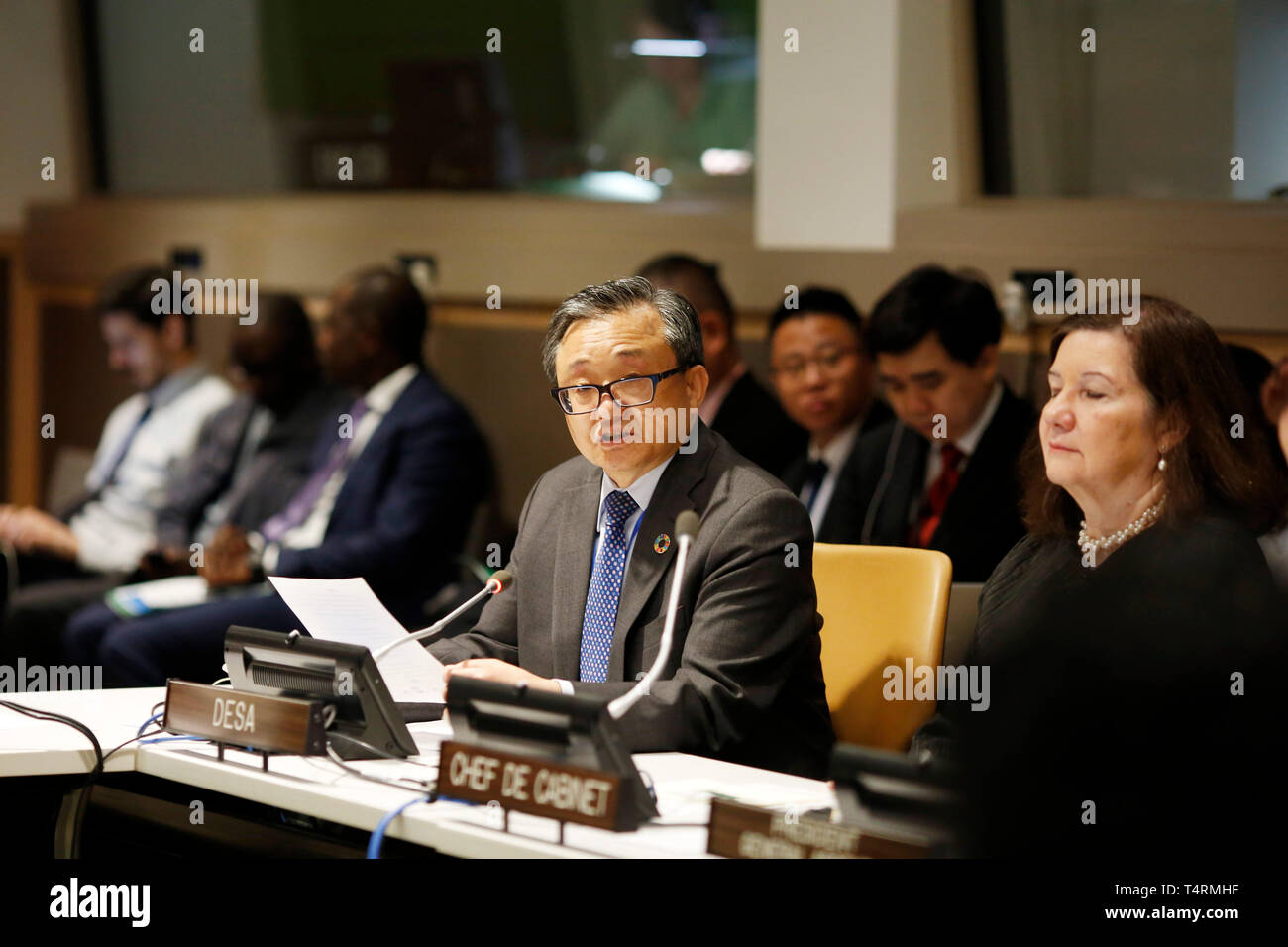 United Nations, UN headquarters in New York. 18th Apr, 2019. Liu ...