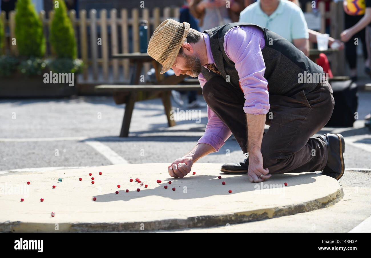 Crawley Sussex, UK. 19th Apr, 2019. Darren Ray from the Handcross 49ers ...
