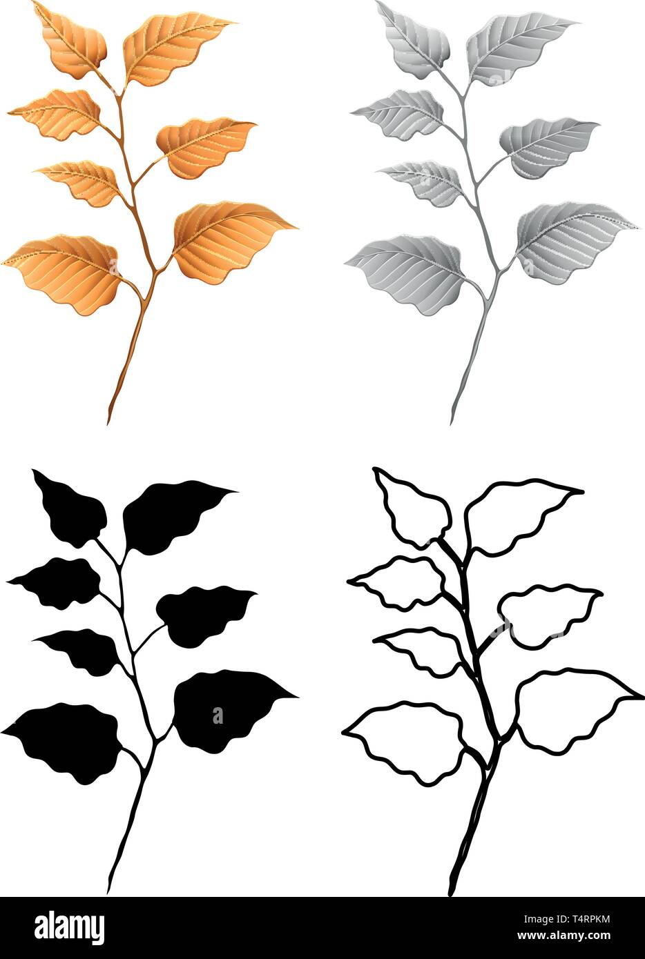 Dry leaf Stock Vector Images - Alamy