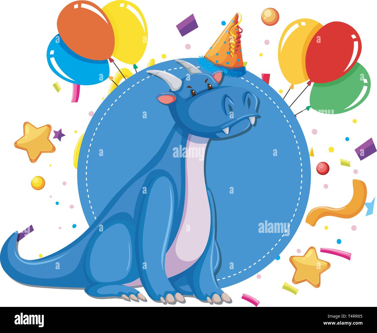 A dragon on party template illustration Stock Vector Image & Art - Alamy