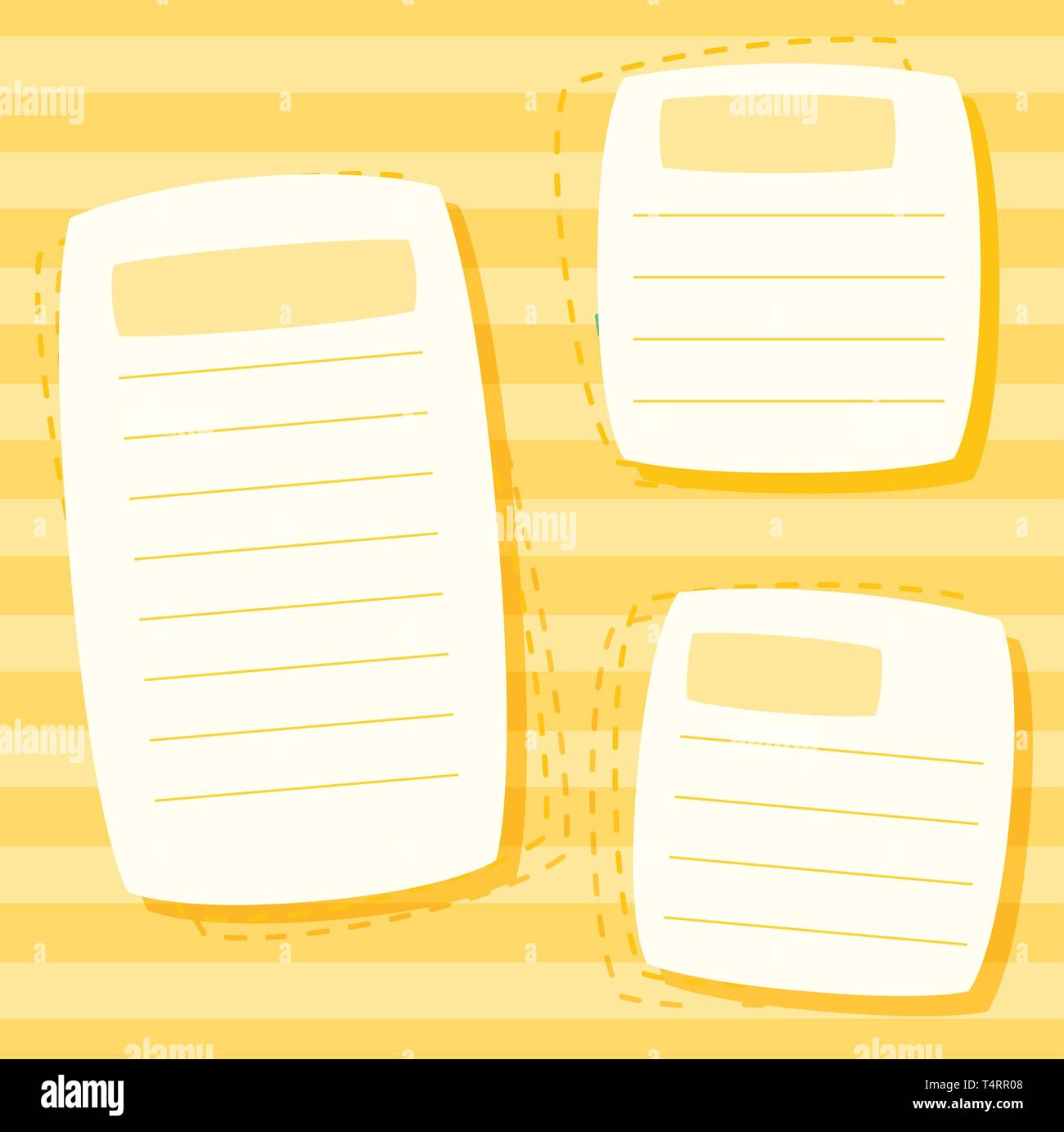 A yellow note template illustration Stock Vector Image & Art - Alamy