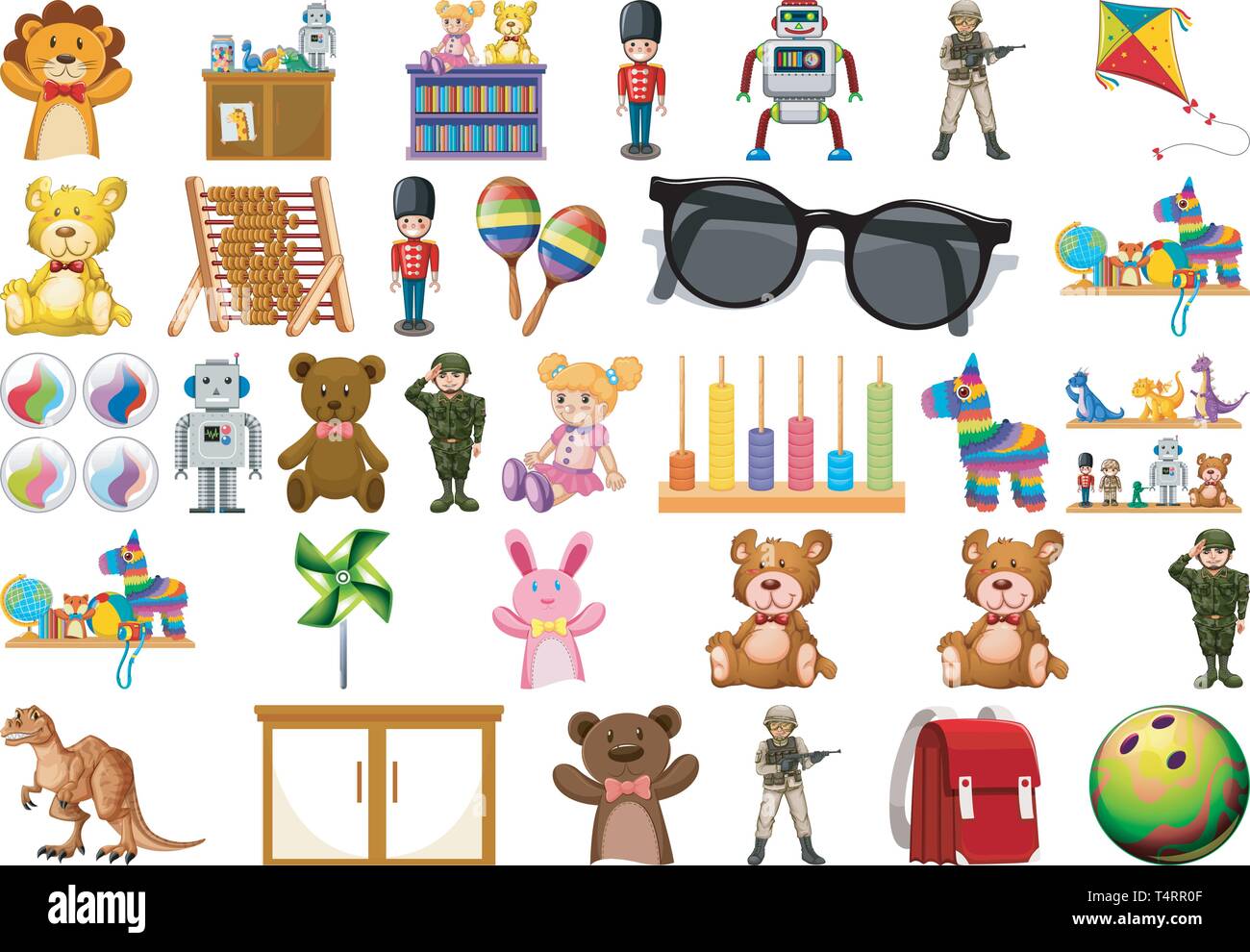 Set of childrens toys illustration Stock Vector Image & Art - Alamy