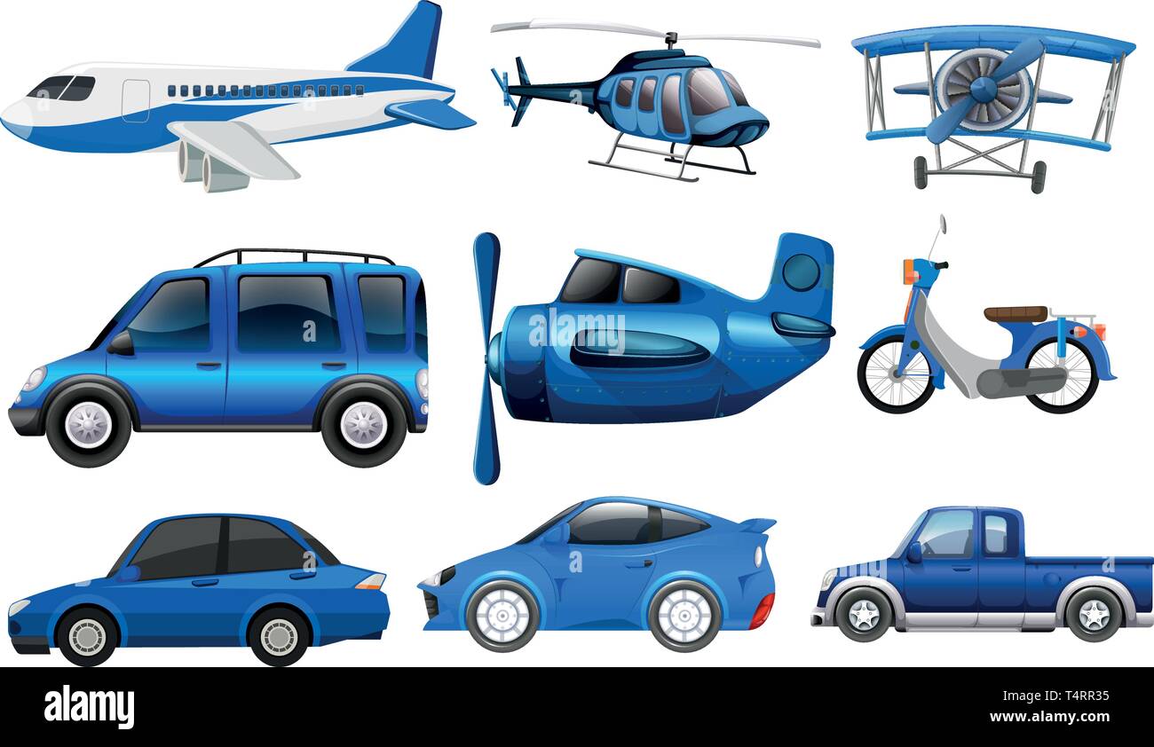 Set of transportation vehicle illustration Stock Vector Image & Art - Alamy