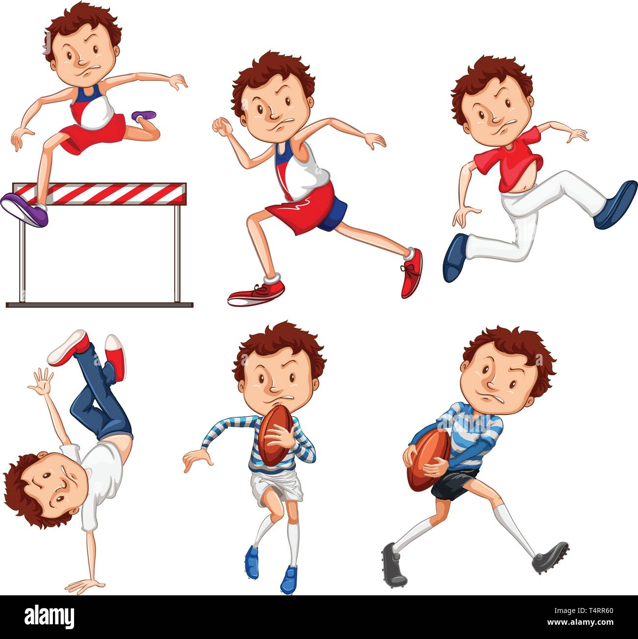 Set of male sport athletes illustration Stock Vector Image & Art - Alamy