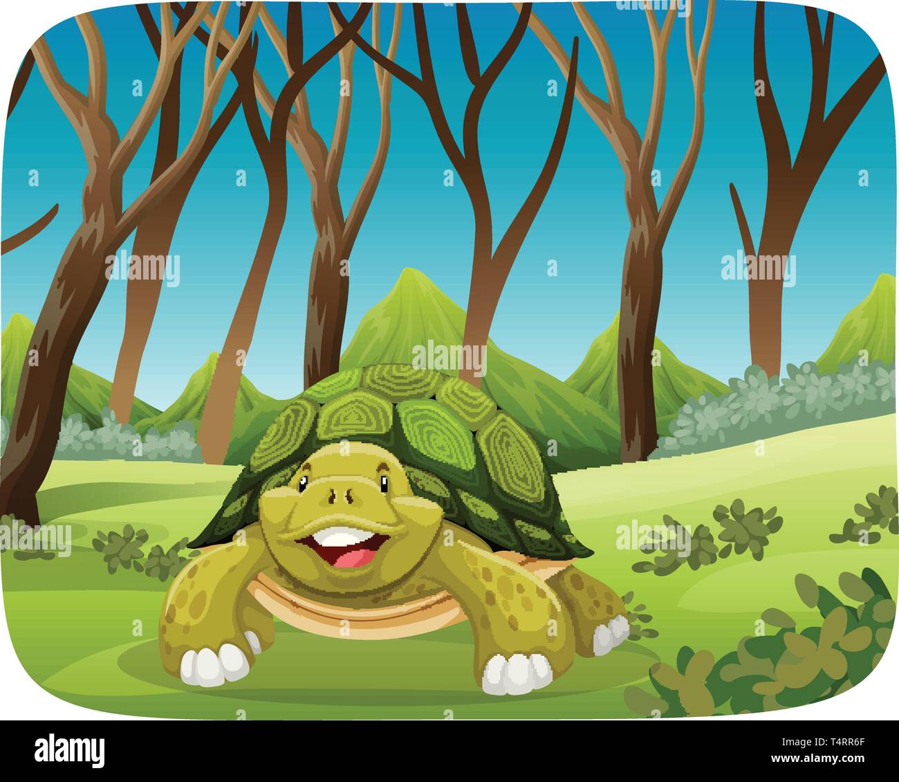 Fun turtle cartoon character in Stock Vector Images - Alamy