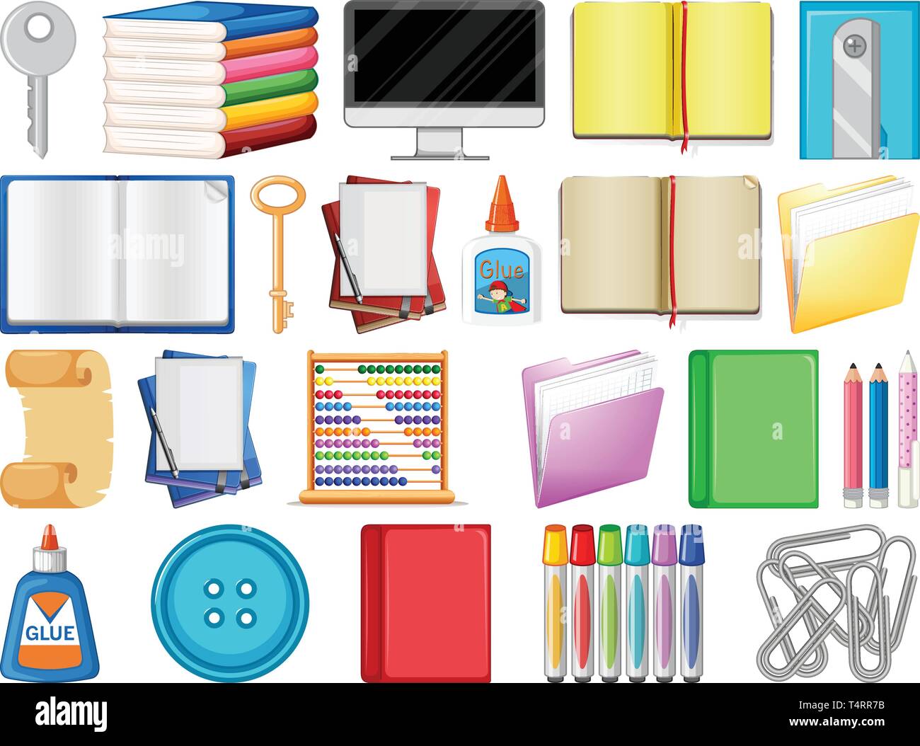 Set of stationary object illustration Stock Vector Image & Art - Alamy