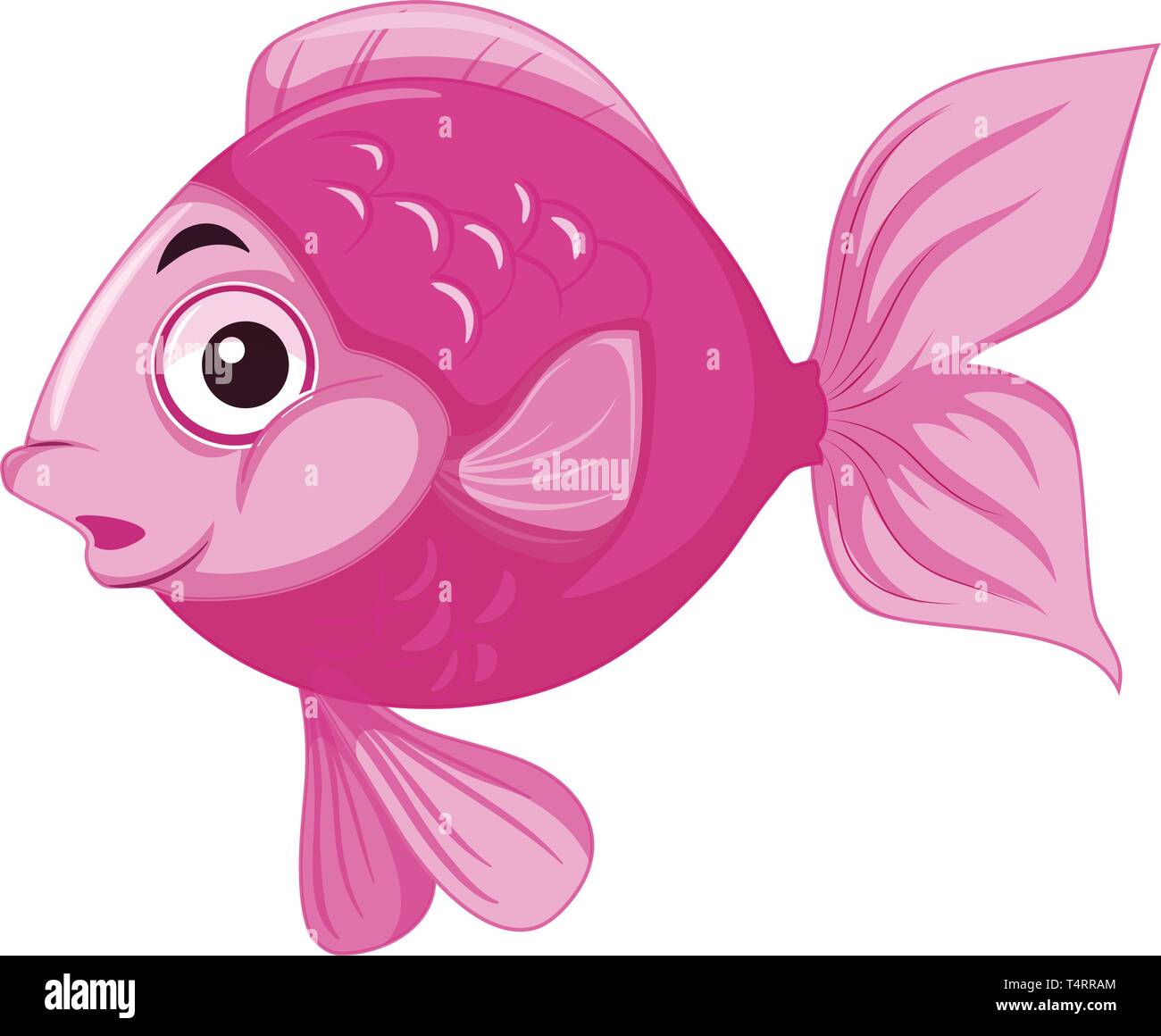 happy pink fish in water illustration Stock Vector Image & Art - Alamy