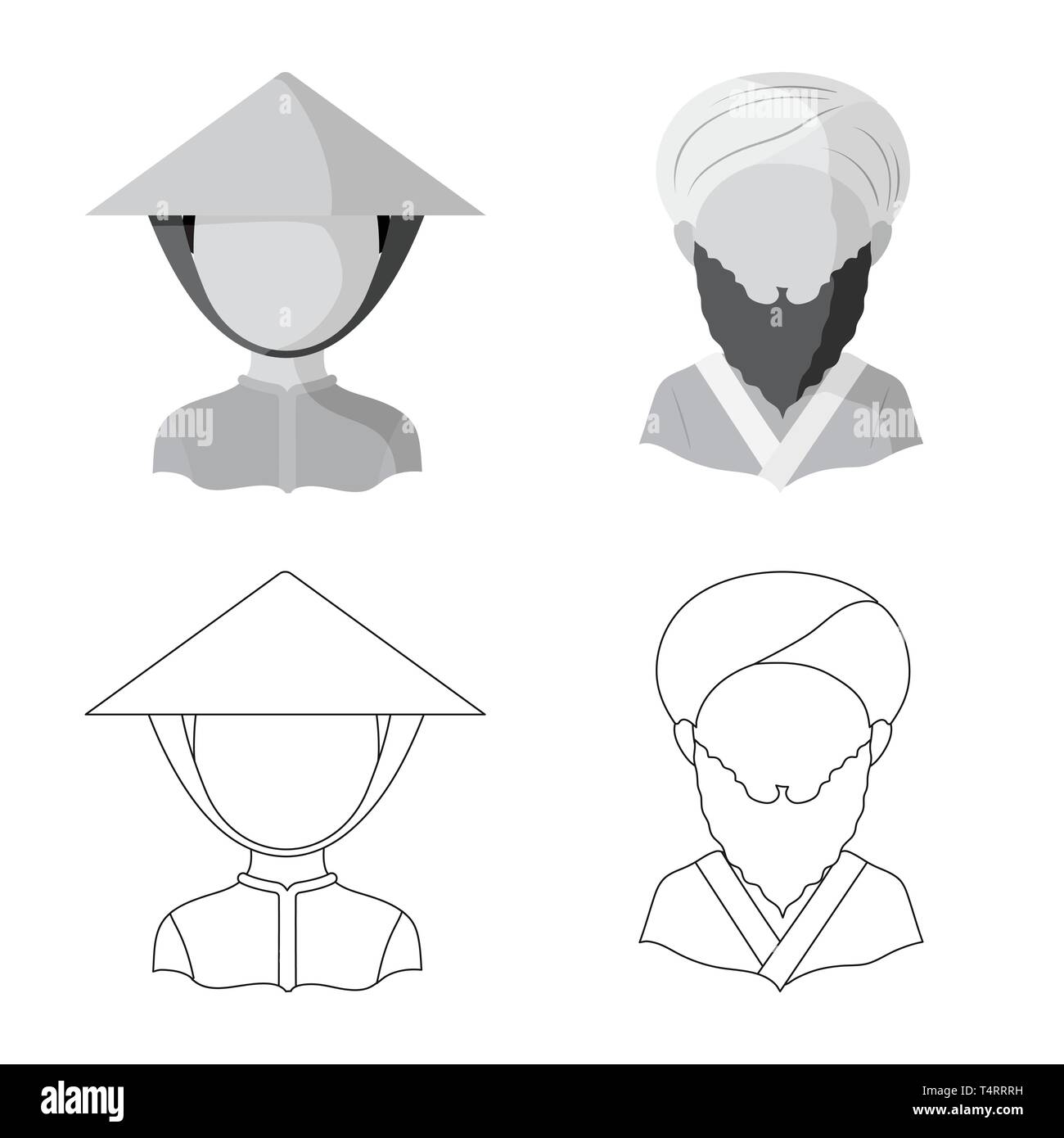 Vector illustration of imitator and resident symbol. Collection of ...