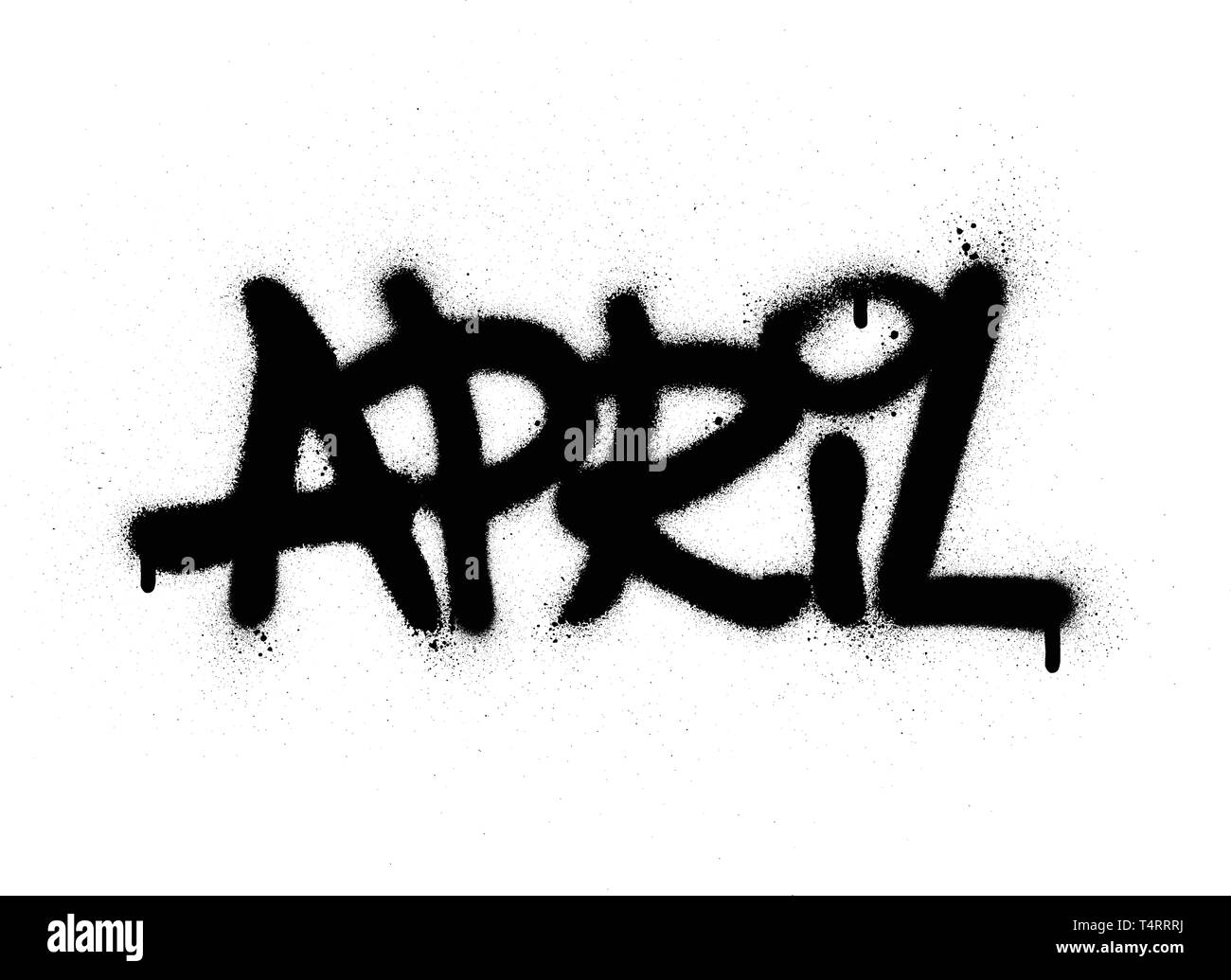 graffiti april word sprayed in black over white Stock Vector Image ...