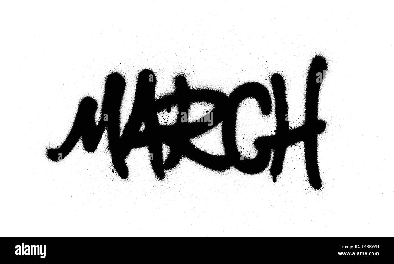 graffiti marchword sprayed in black over white Stock Vector Image & Art ...