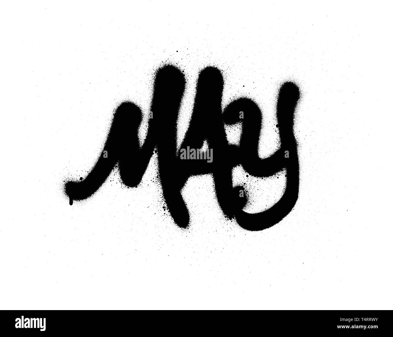 graffiti may word sprayed in black over white Stock Vector Image & Art ...