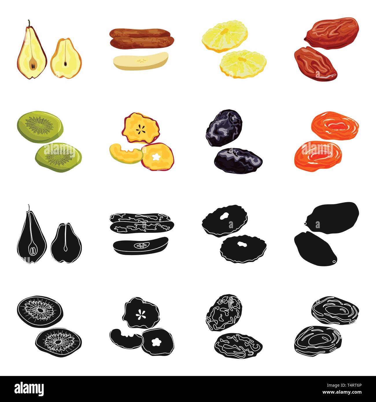 Isolated object of food and raw symbol. Set of food and nature stock ...