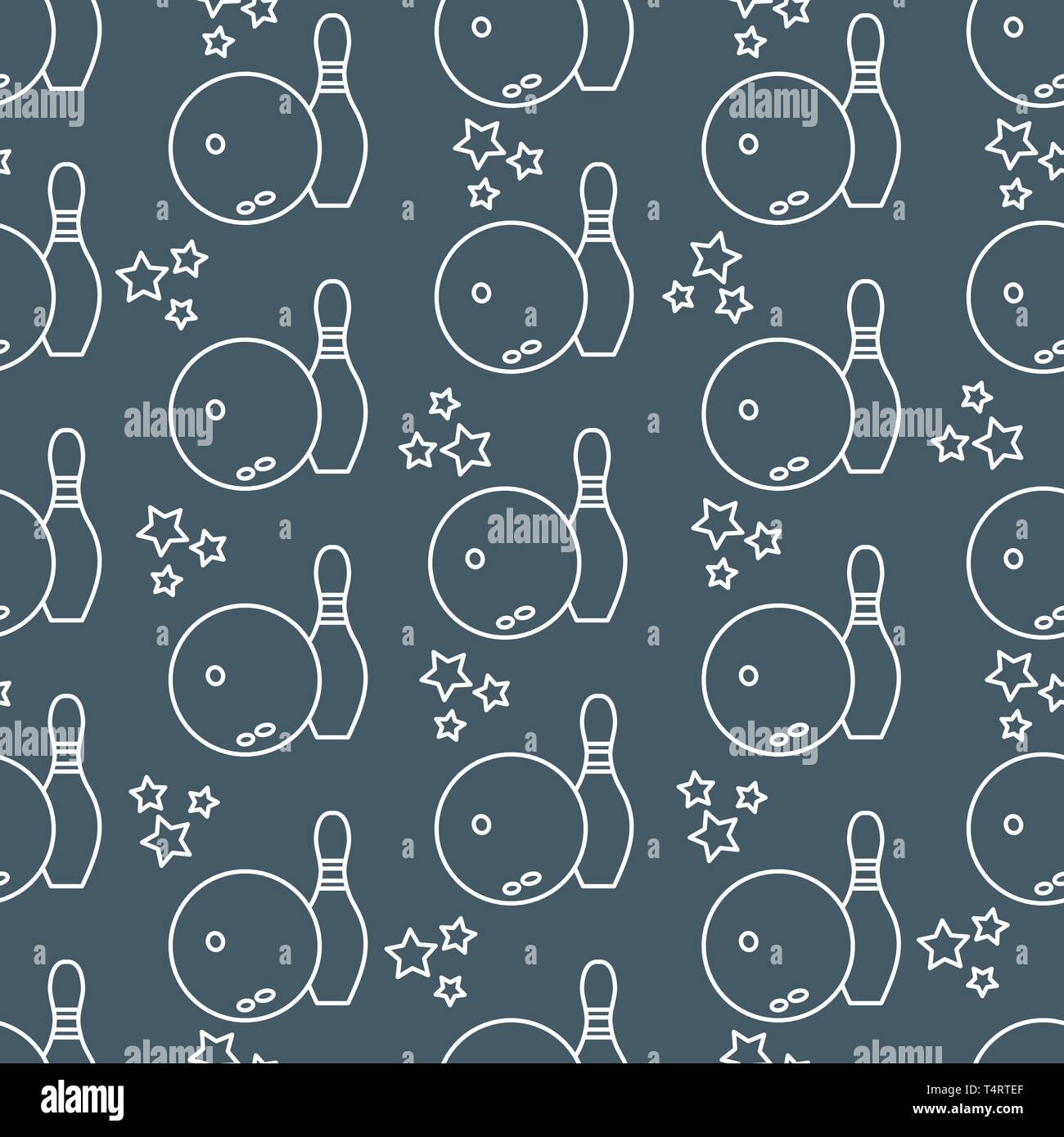 Seamless pattern with bowling pins and bowls. Sports theme. Games ...