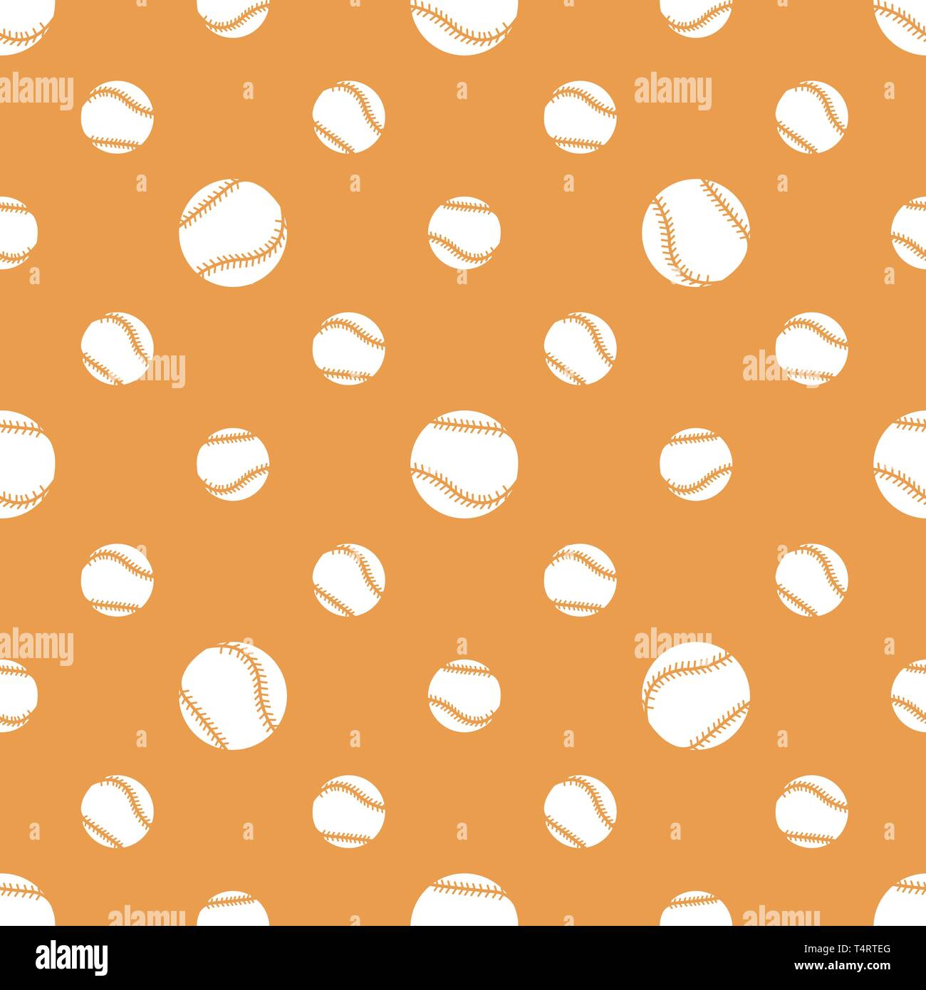 Vector seamless pattern with baseball balls. Sports background. Design ...