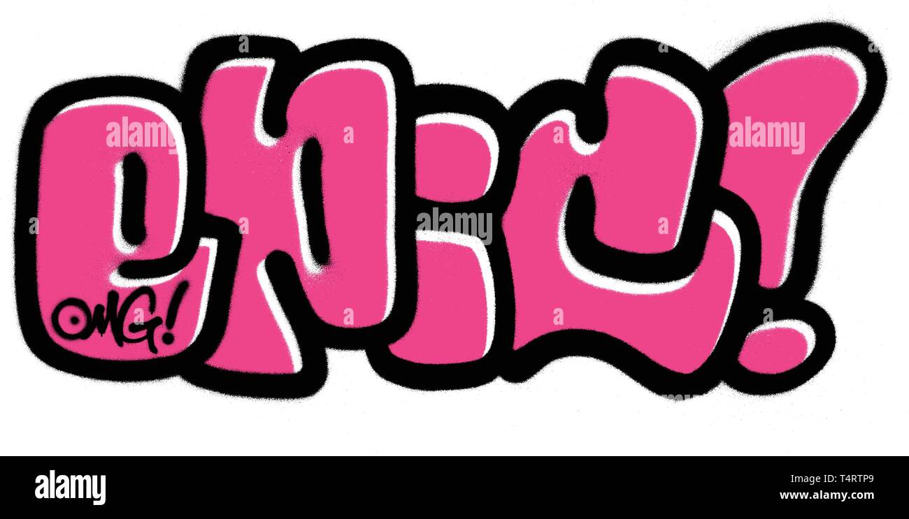 graffiti epic word sprayed in black and pink over white Stock Vector ...