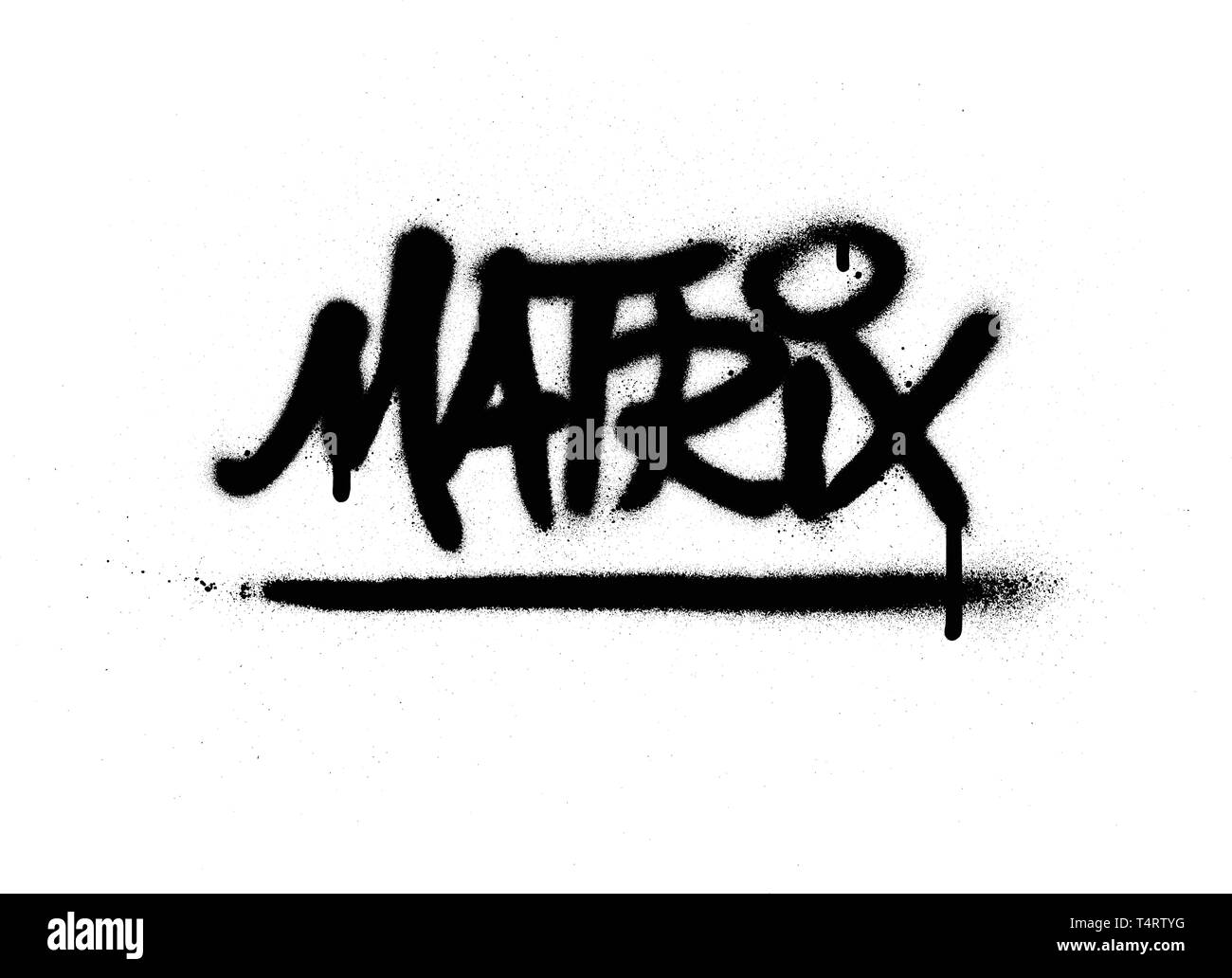 graffiti matrix word sprayed in black over white Stock Vector Image ...