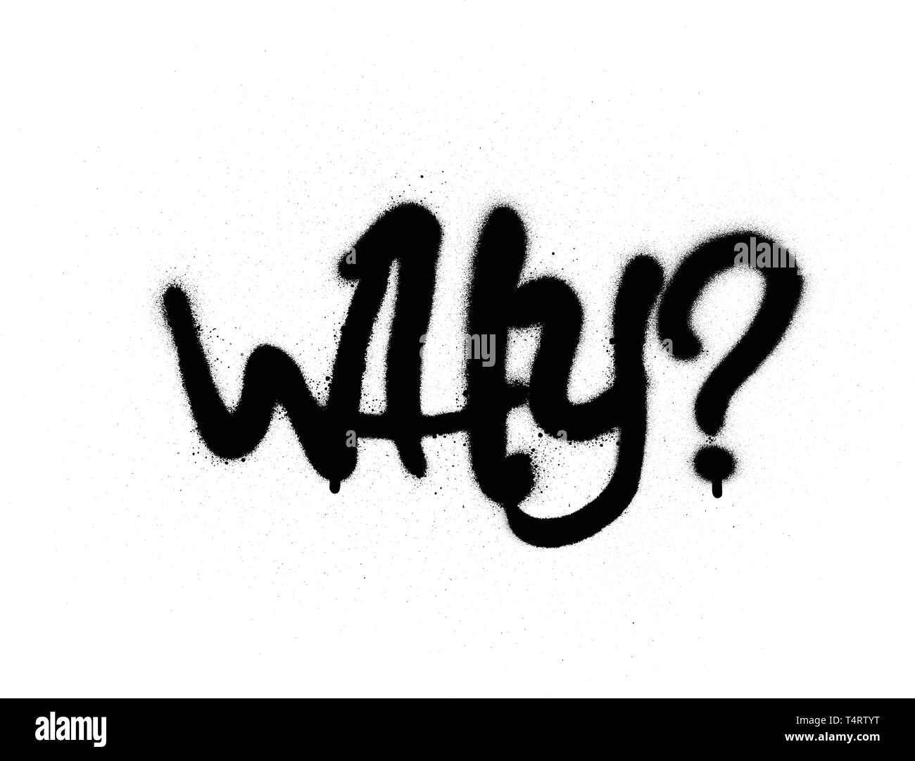 graffiti why question sprayed in black over white Stock Vector Image ...