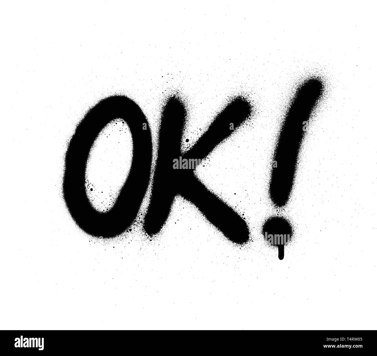 graffiti ok abbreviation in black over white Stock Vector Image & Art ...