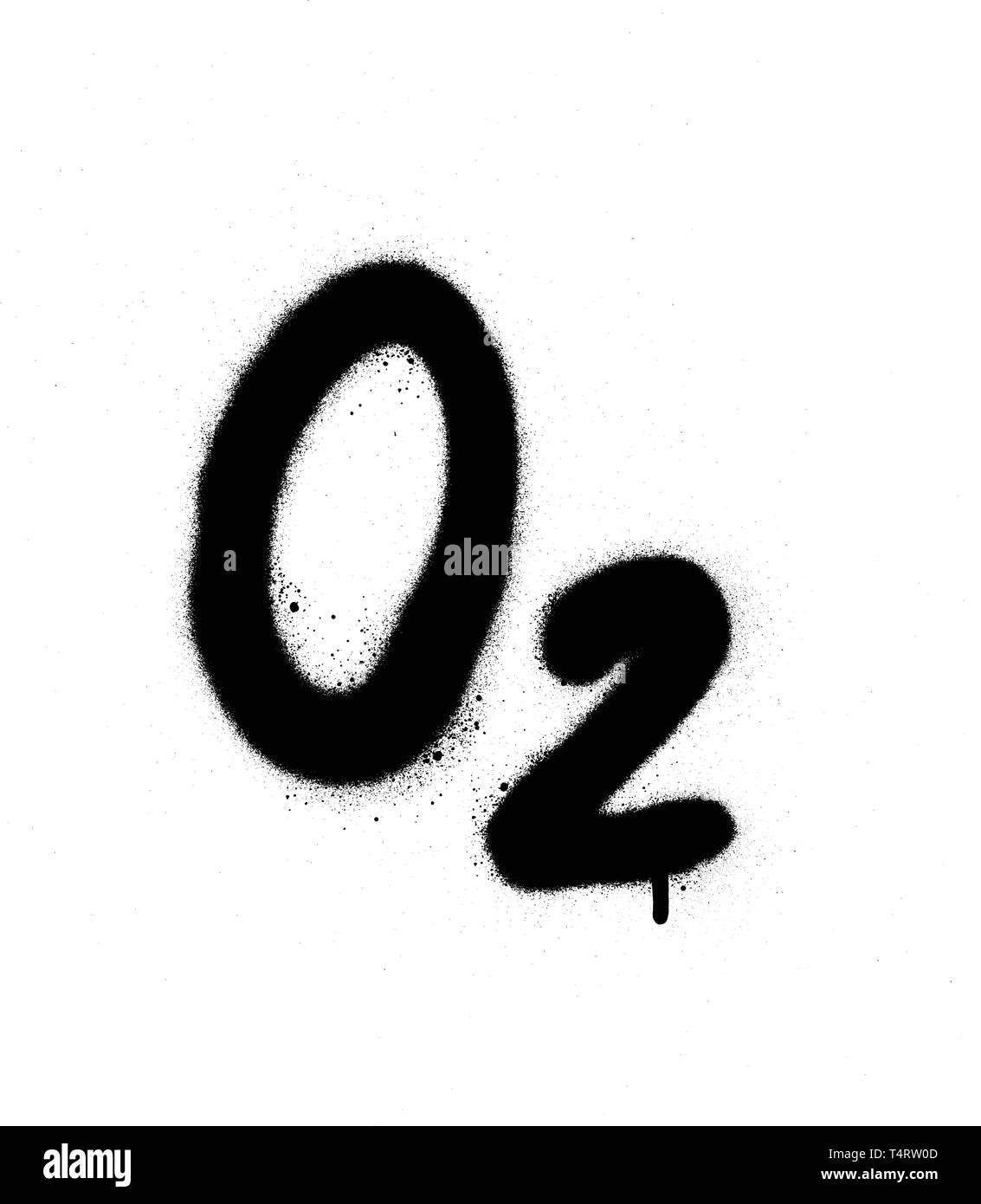 graffiti O2 oxygen formula sprayed in black over white Stock Vector ...