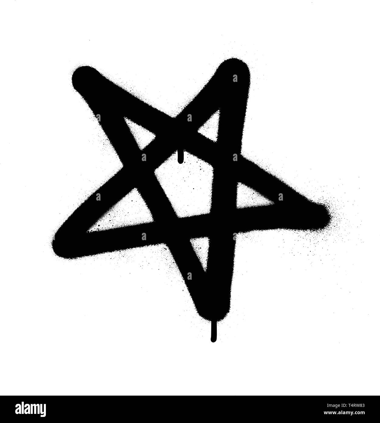 graffiti spray leaking star in black over white Stock Vector Image ...