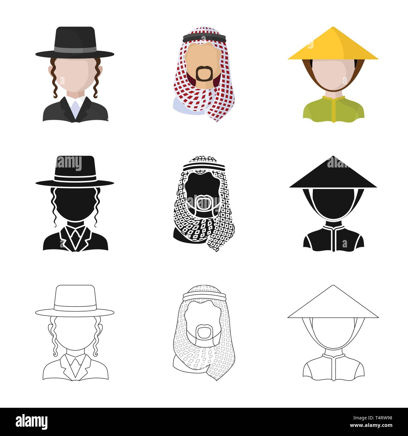 Vector illustration of imitator and resident sign. Set of imitator and ...