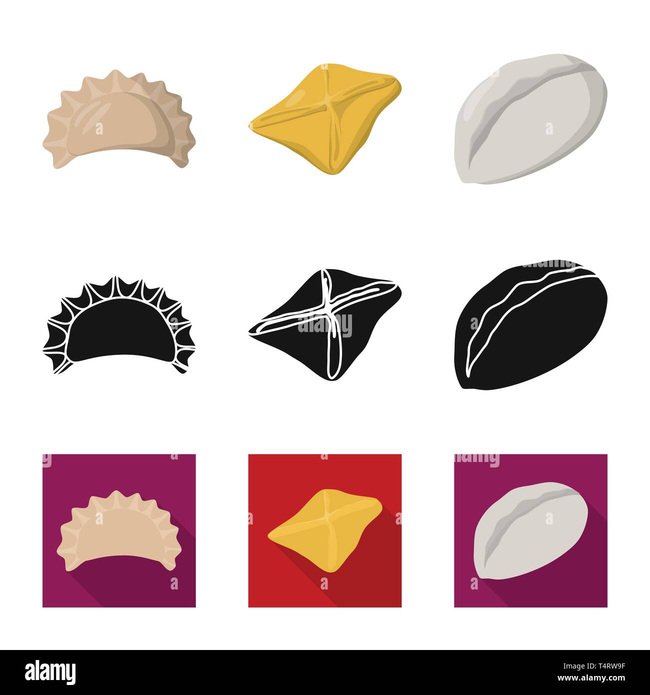 Vector design of products and cooking logo. Collection of products and ...