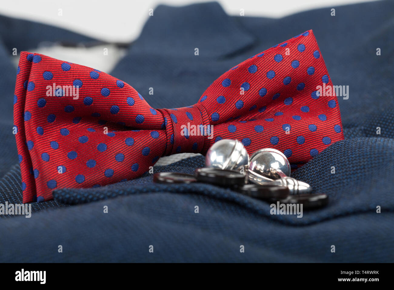 Close up picture of stylish bow-tie and elegant mens suit Stock Photo ...
