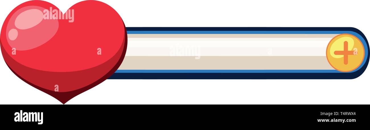 Heart level for game decoration illustration Stock Vector Image & Art ...