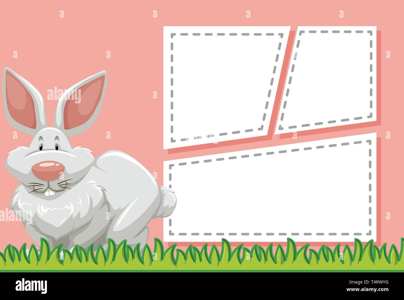 Bunny on note template illustration Stock Vector Image & Art - Alamy