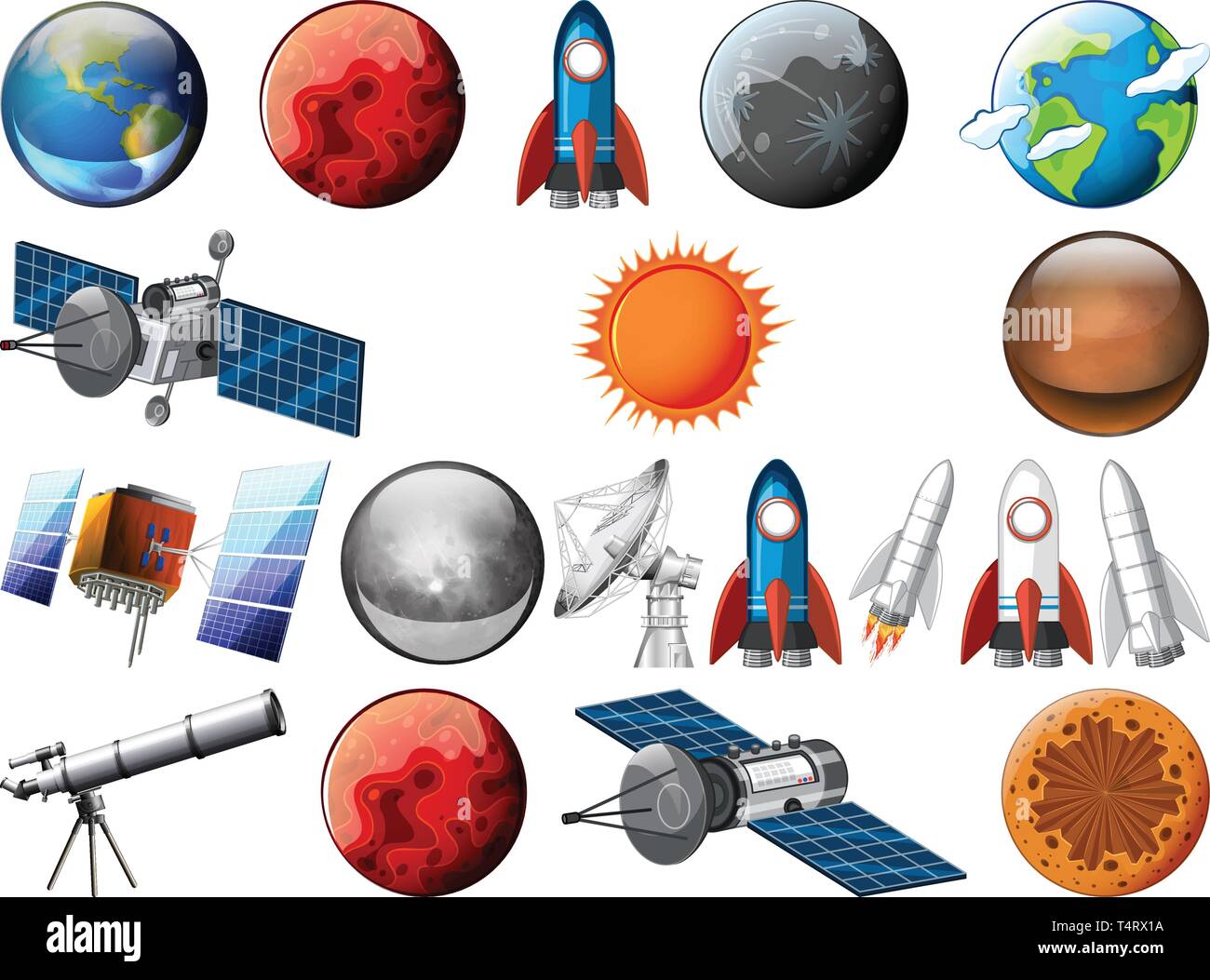 Set of space object illustration Stock Vector Image & Art - Alamy