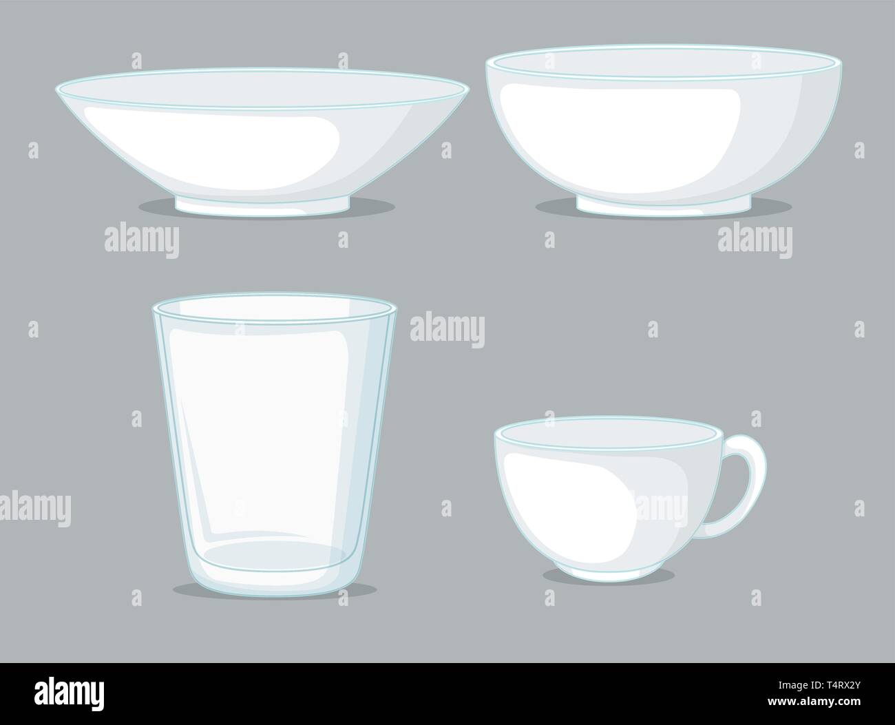 Set of glassware container illustration Stock Vector Image & Art - Alamy