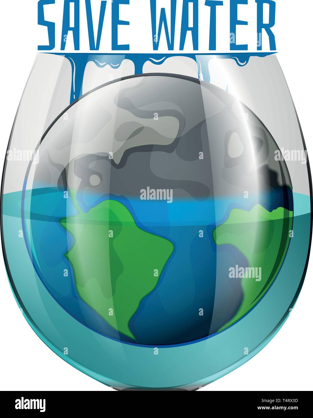 A save water concept illustration Stock Vector Image & Art - Alamy