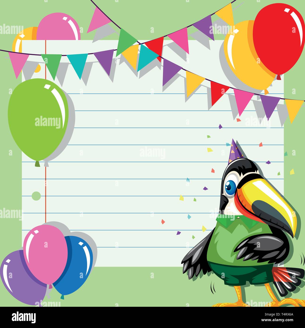 toucan on a party invite illustration Stock Vector Image & Art - Alamy