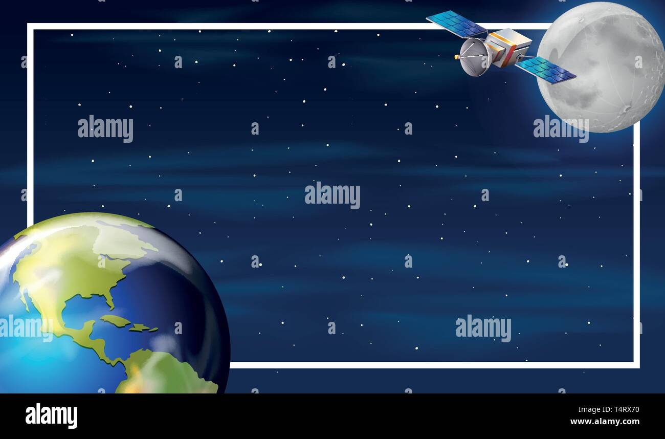 Earth on space border illustration Stock Vector Image & Art - Alamy