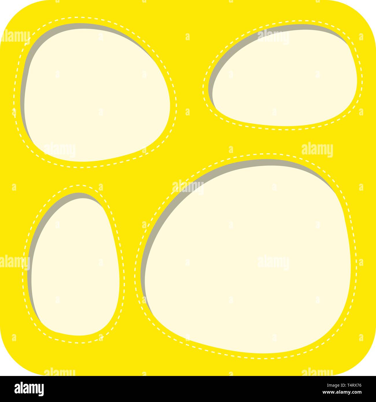 A yellow border template illustration Stock Vector Image & Art - Alamy