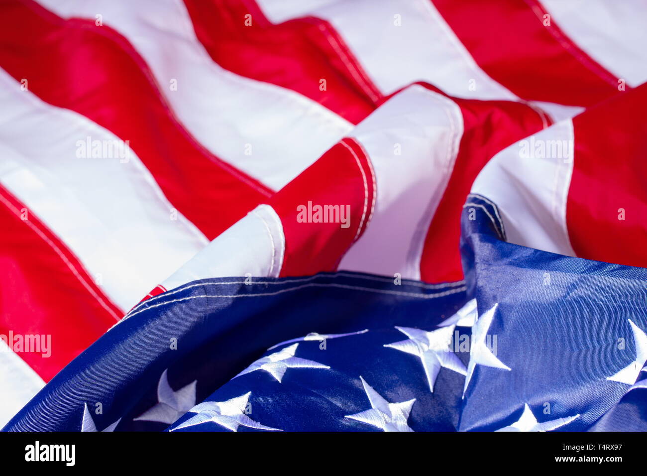 Beautifully waving star and striped American flag Stock Photo - Alamy