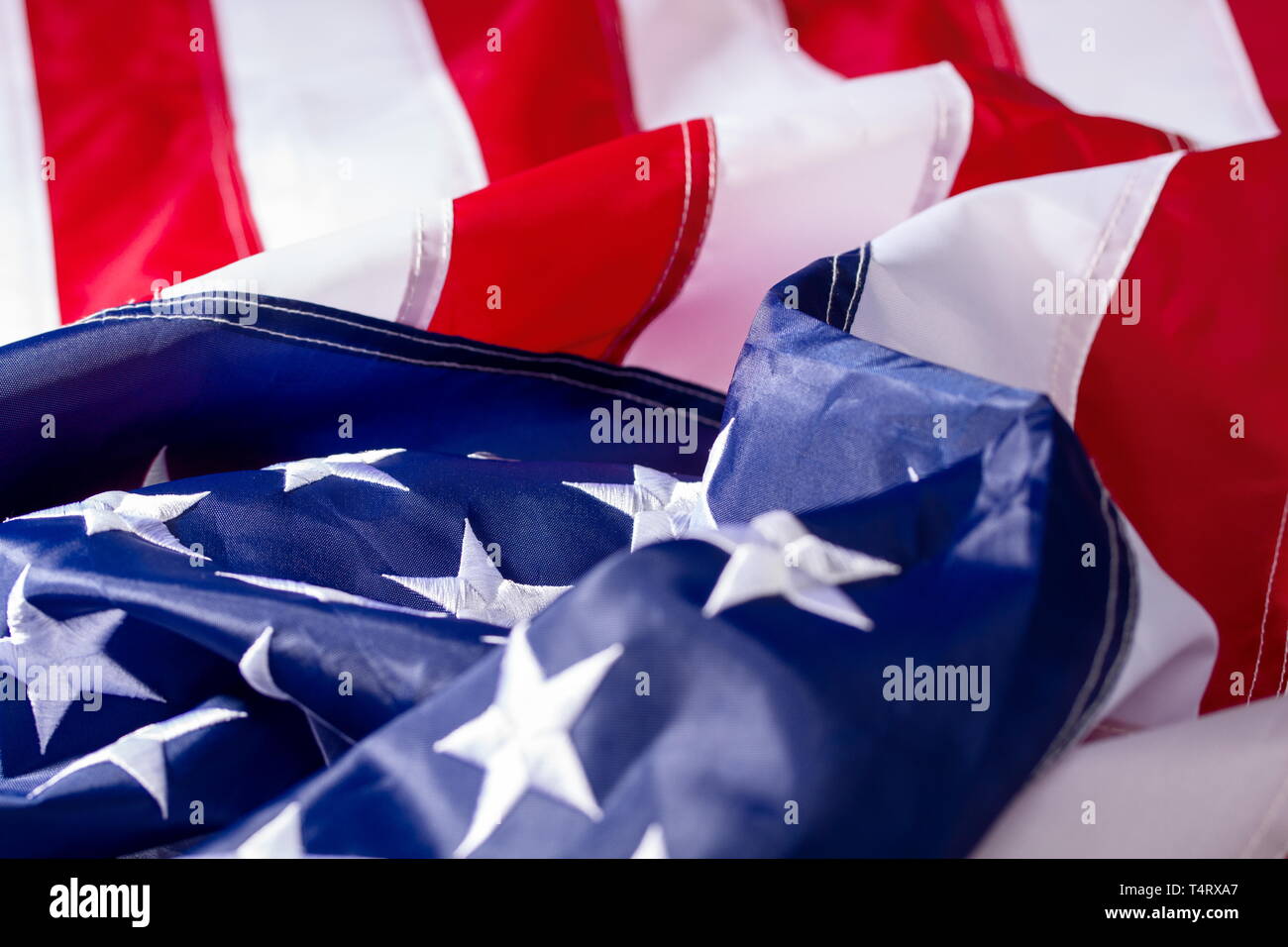 Beautifully waving star and striped American flag Stock Photo - Alamy
