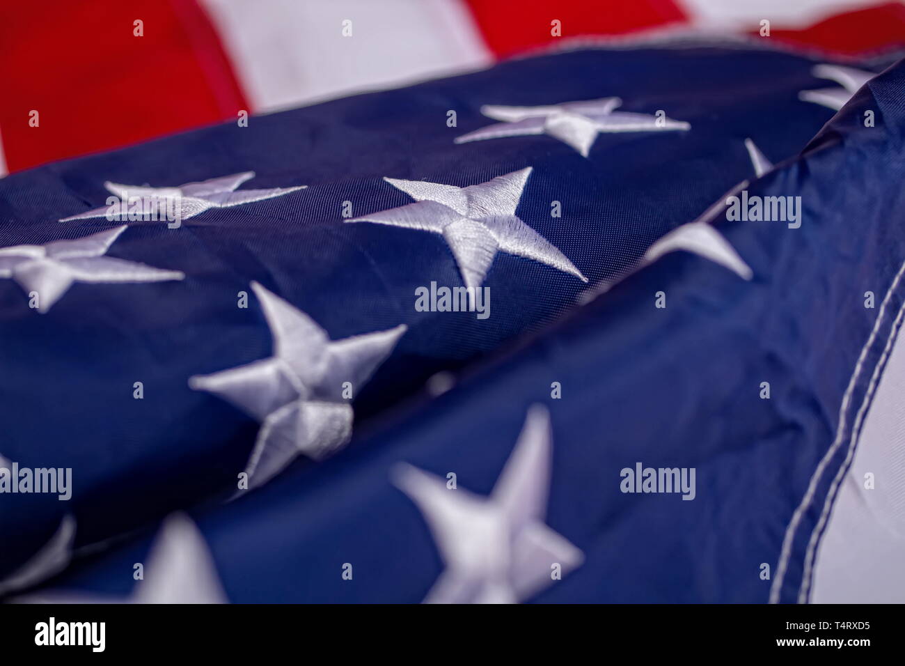 Beautifully waving star and striped American flag Stock Photo - Alamy