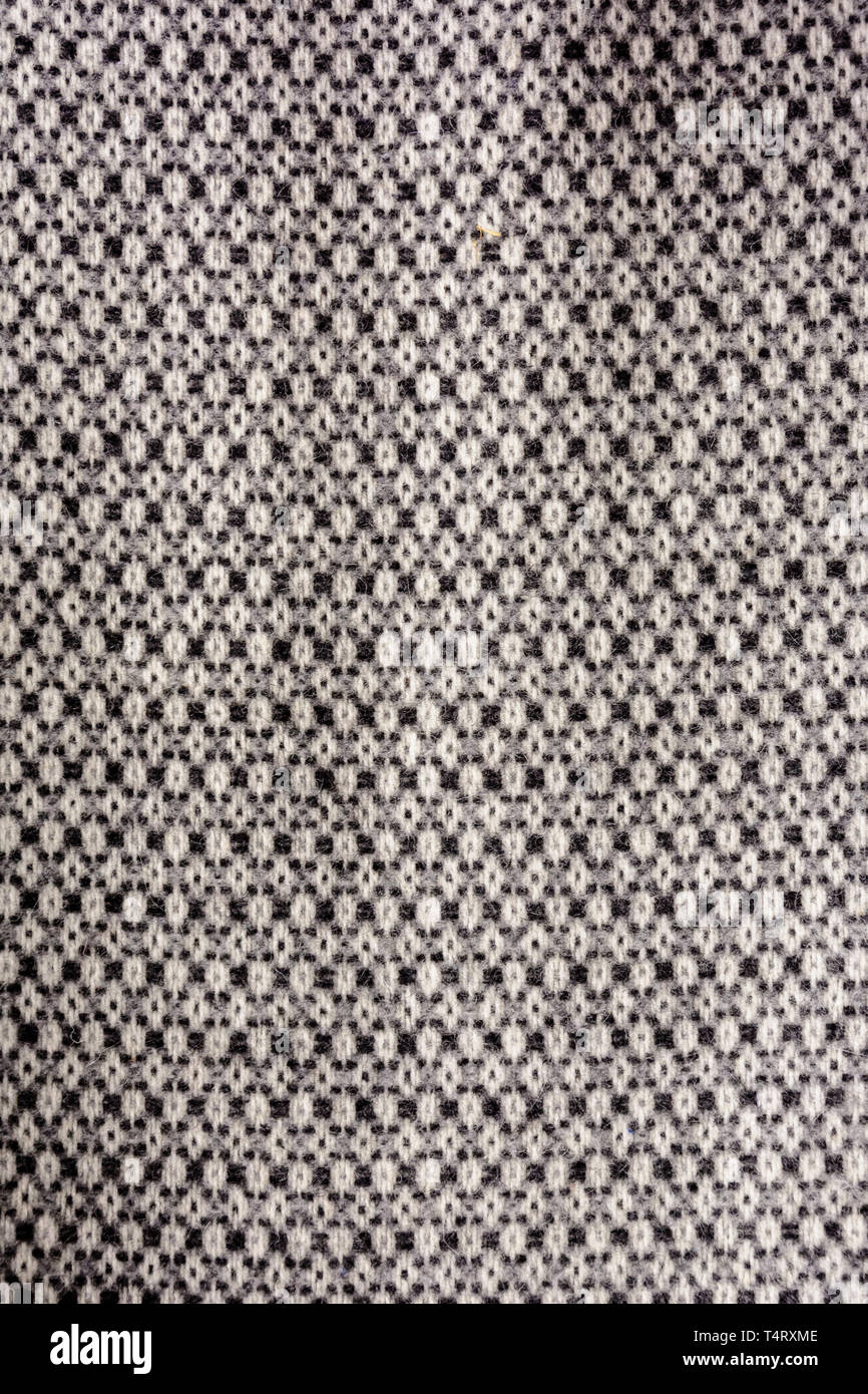 Woolen fabric with patterns, natural, beautiful texture and a gentle ...