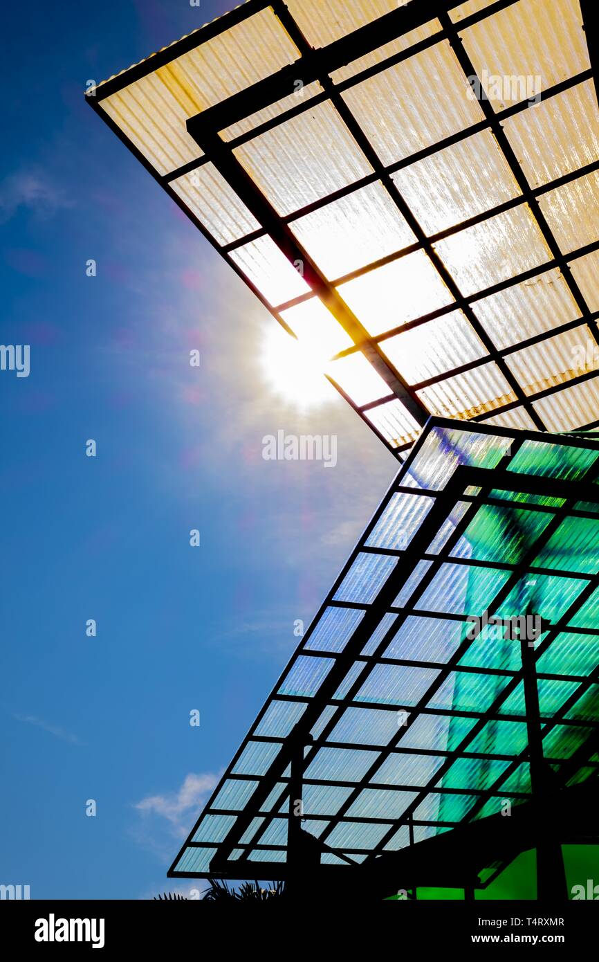 Modern and Colorful Roof with Design in Switzerland Stock Photo - Alamy