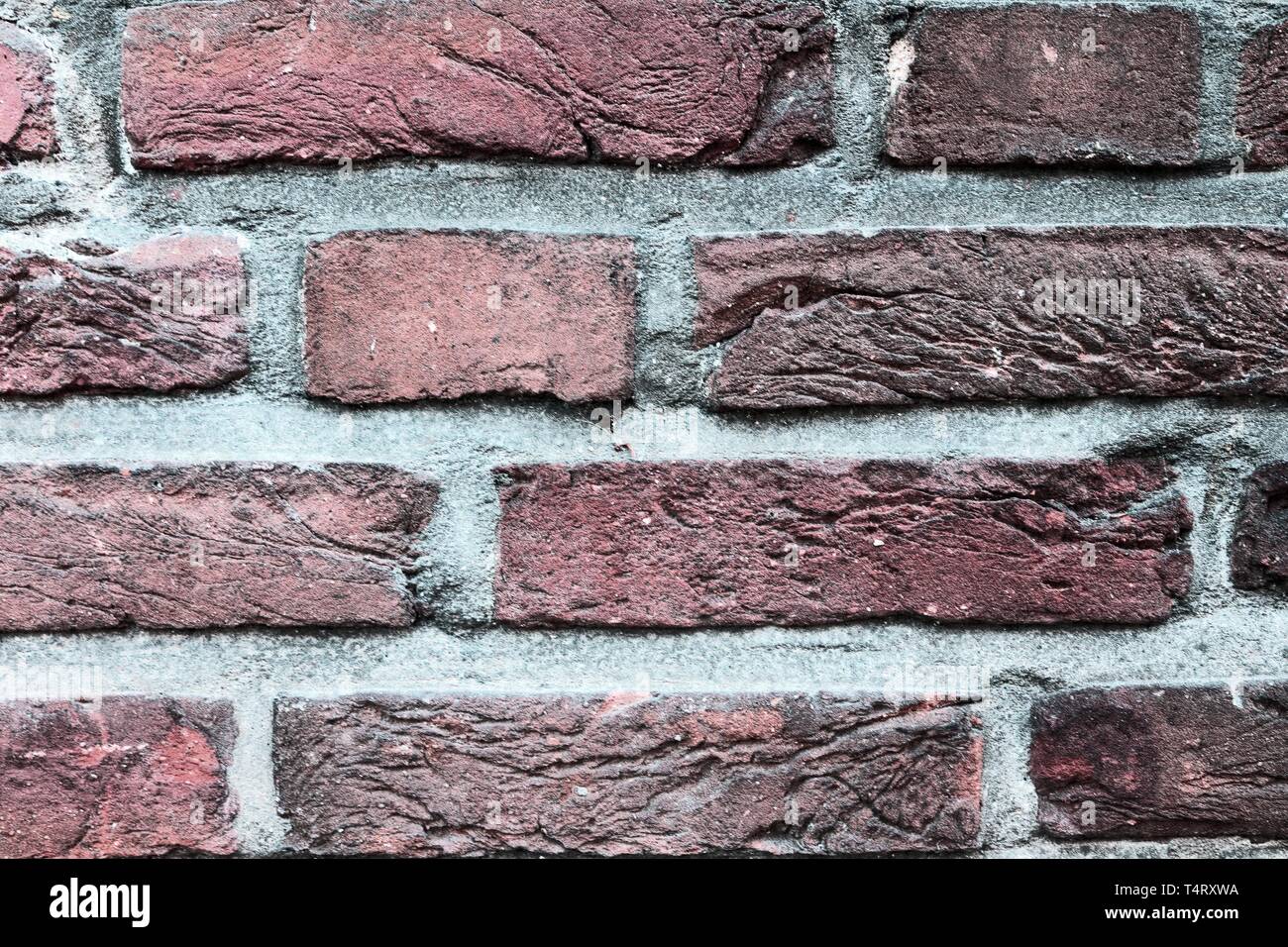Beautiful aged and weathered vintage brick walls with lots of details ...