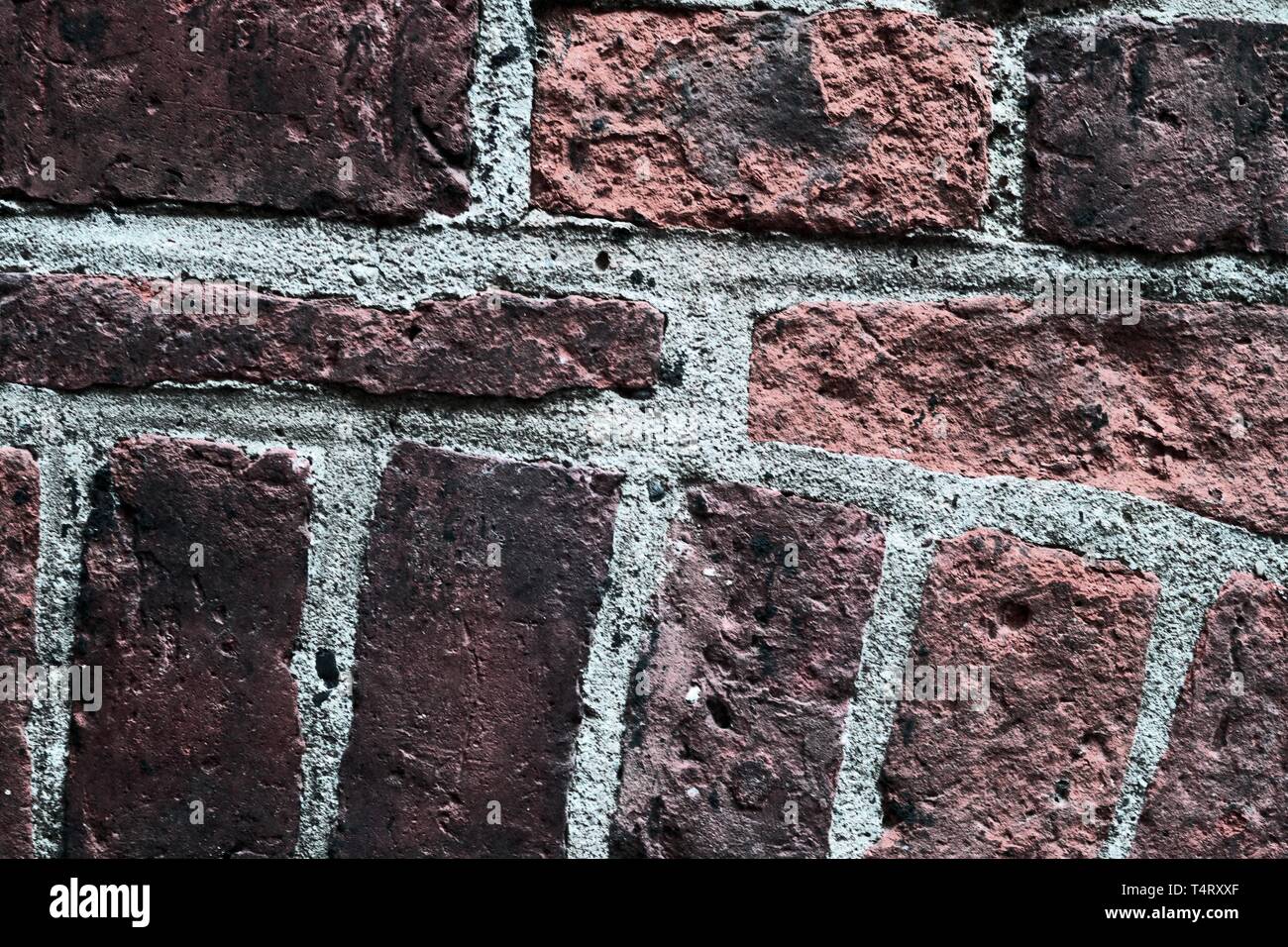 Beautiful aged and weathered vintage brick walls with lots of details ...