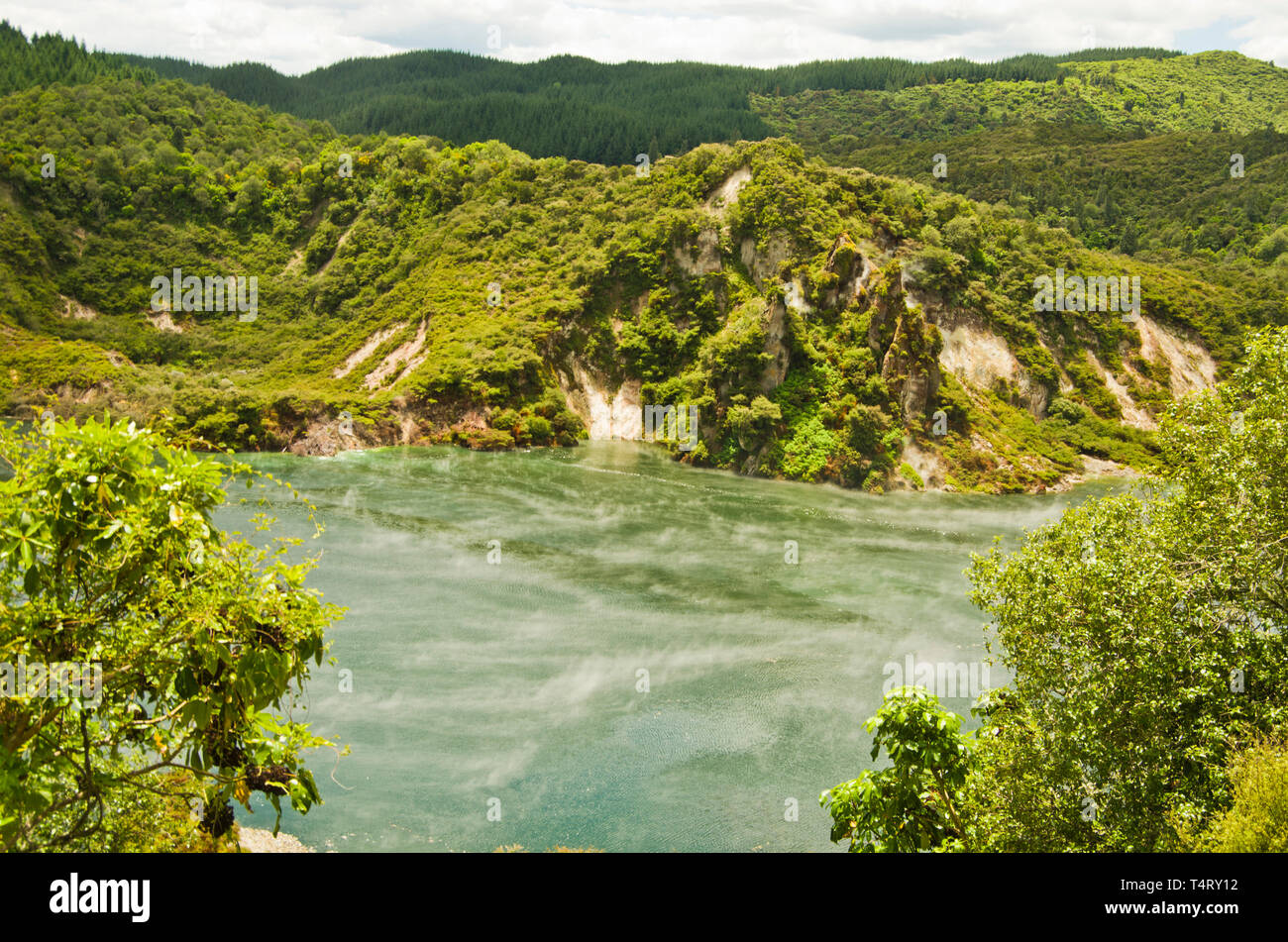Frying pan lake, Waimangu, New Zealand Stock Photo - Alamy