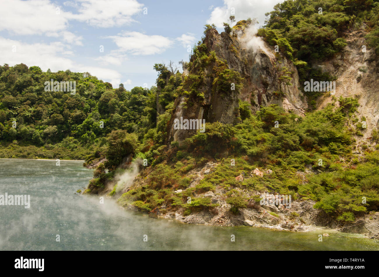 Frying pan lake, Waimangu, New Zealand Stock Photo - Alamy